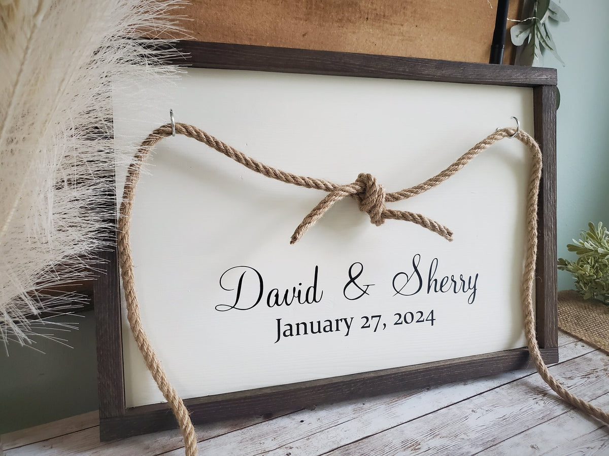 Fisherman Knot Wedding Sign, Custom Unity Sign, Unity Ceremony Wedding ...